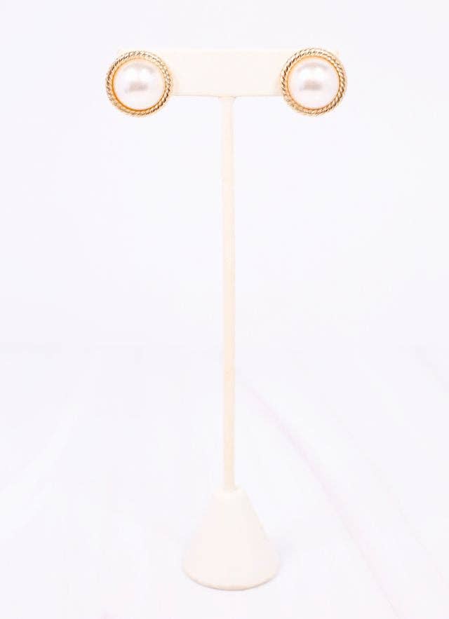 Caroline Hill - Gosling Pearl Stud Earring GOLD – The Sparkling Hostess