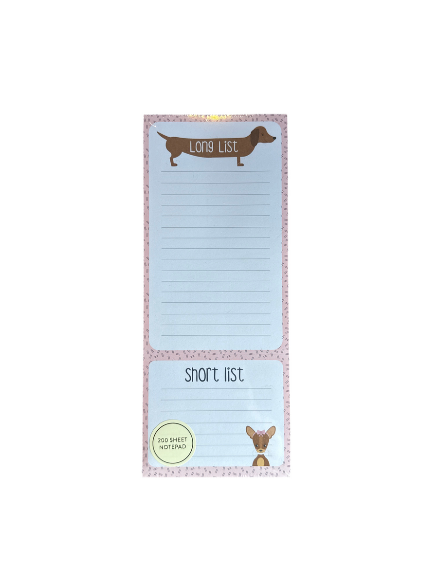 Long & Short List Notepad – 200 Sheets – The Sparkling Hostess