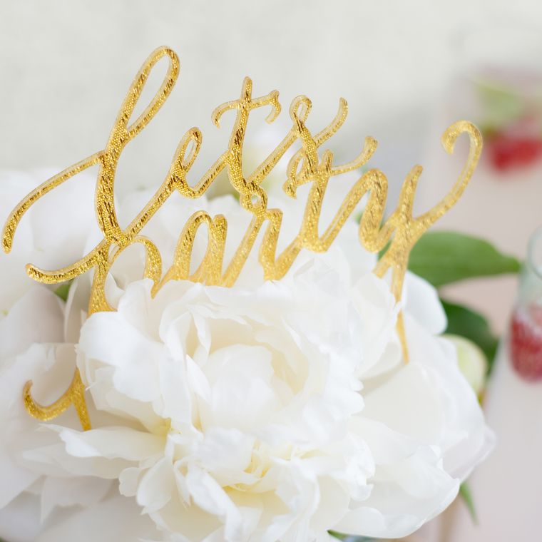 Acrylic Cake Topper - Gold/Silver Party Supplies – The Sparkling Hostess